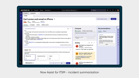 ServiceNow Launches Now Assist for ITSM, CSM, HRSD, and Creator to Embed Generative AI Across ...